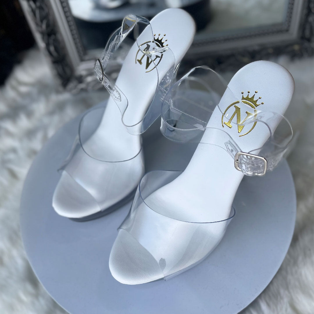 Sandalia blanco de Cocktail con correa – Nando Barcelona