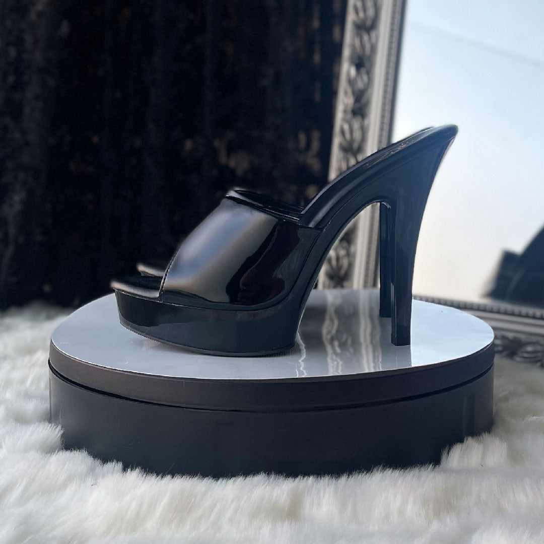 Sandalia negra de cocktail – Nando Barcelona